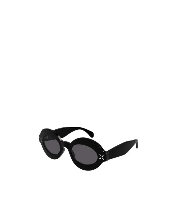 Alaïa Oval Studded Sunglasses - Black