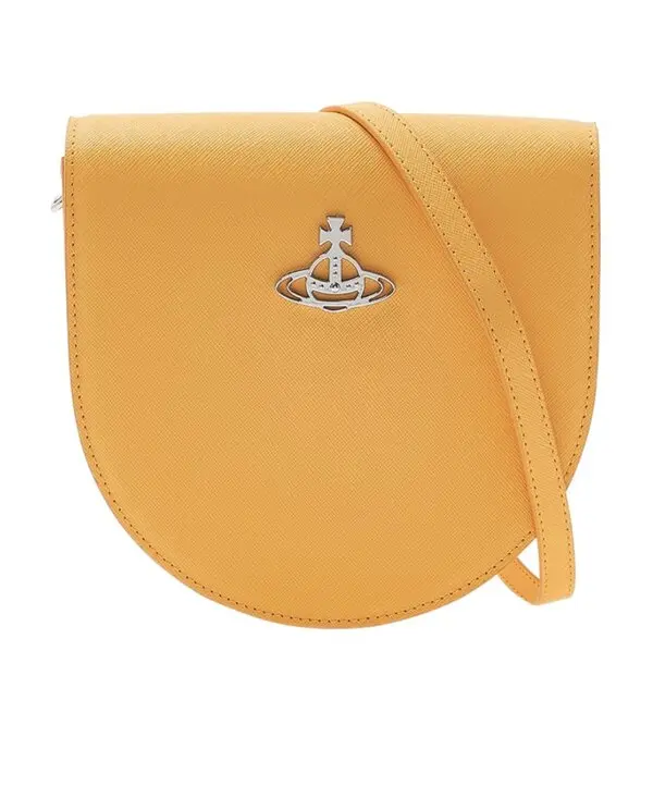 VIVIENNE WESTWOOD Flip Shoulder Bag With Logo Detail - Yellow