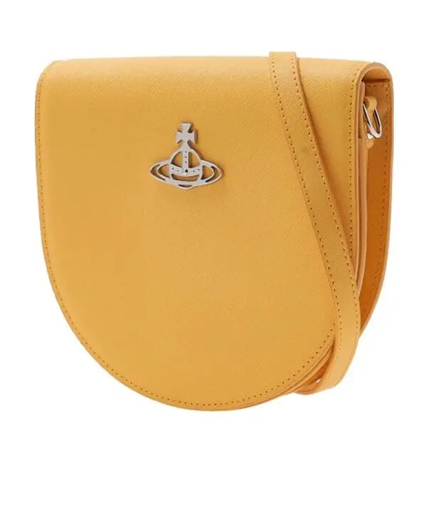 VIVIENNE WESTWOOD Flip Shoulder Bag With Logo Detail - Yellow