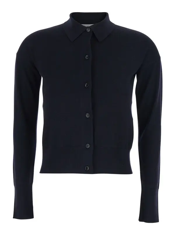 Max Mara Buttoned Collared Cardigan - Black