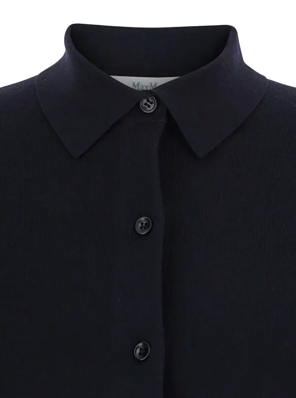 Max Mara Buttoned Collared Cardigan - Black