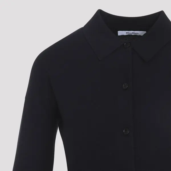 Max Mara Medeola Collared Button-up Cardigan - Black