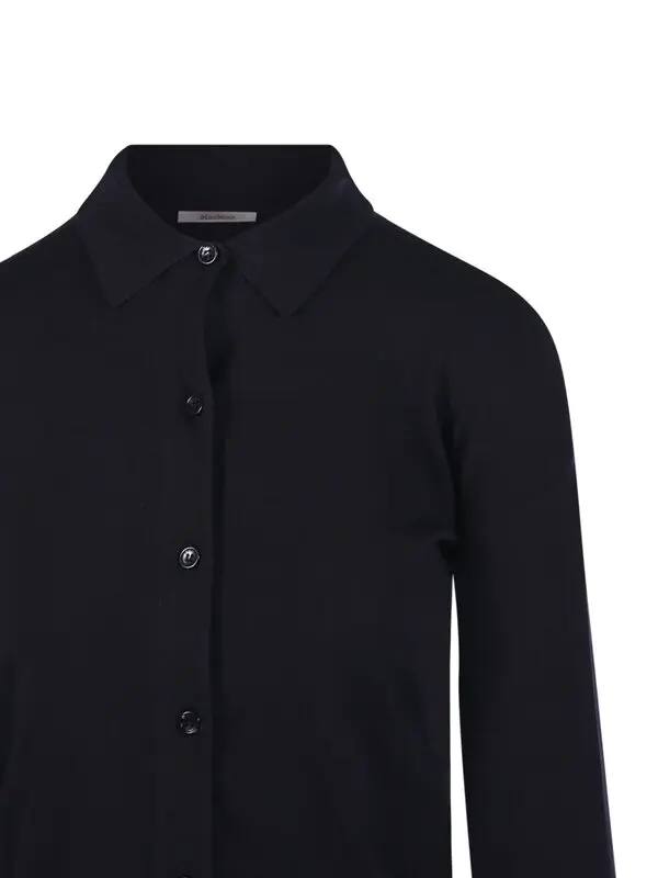 Max Mara Medeola Collared Button-up Cardigan - Black