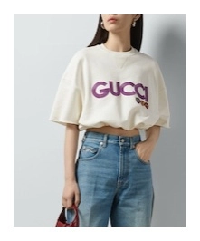 Gucci Embroidered Fruit Patch Jersey Sweatshirt