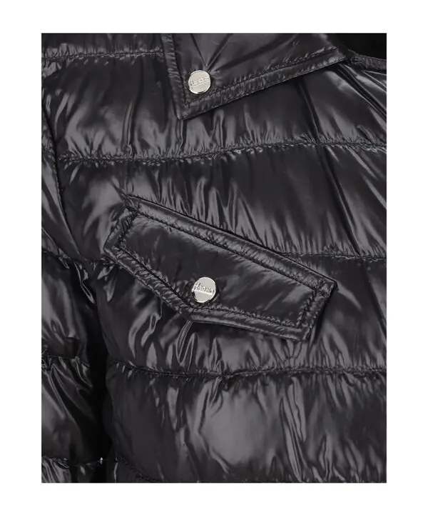 Herno Quilted Biker Down Jacket - Black
