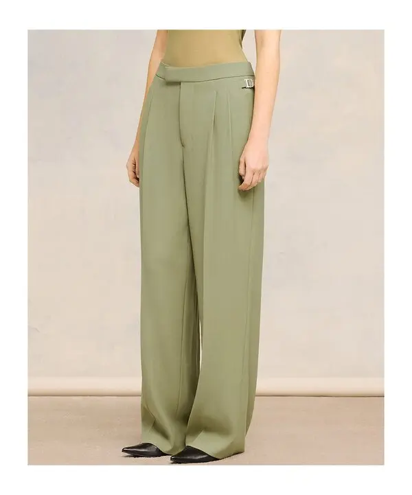 AMI Paris High Waist Straight Leg Tailored Trousers