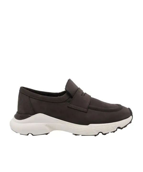 TOD'S Round Toe Slip-on Loafers - Black