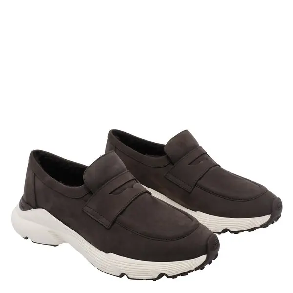 TOD'S Round Toe Slip-on Loafers - Black