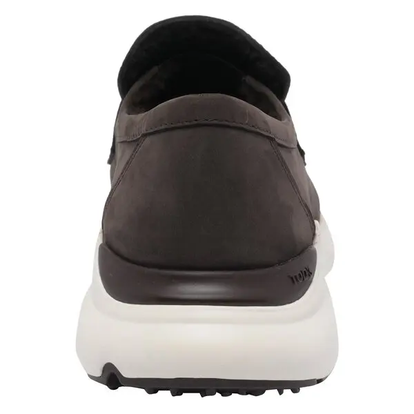 TOD'S Round Toe Slip-on Loafers - Black