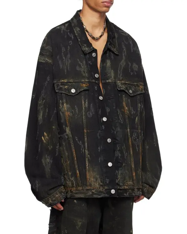 Balenciaga Oversized Distressed Denim Jacket