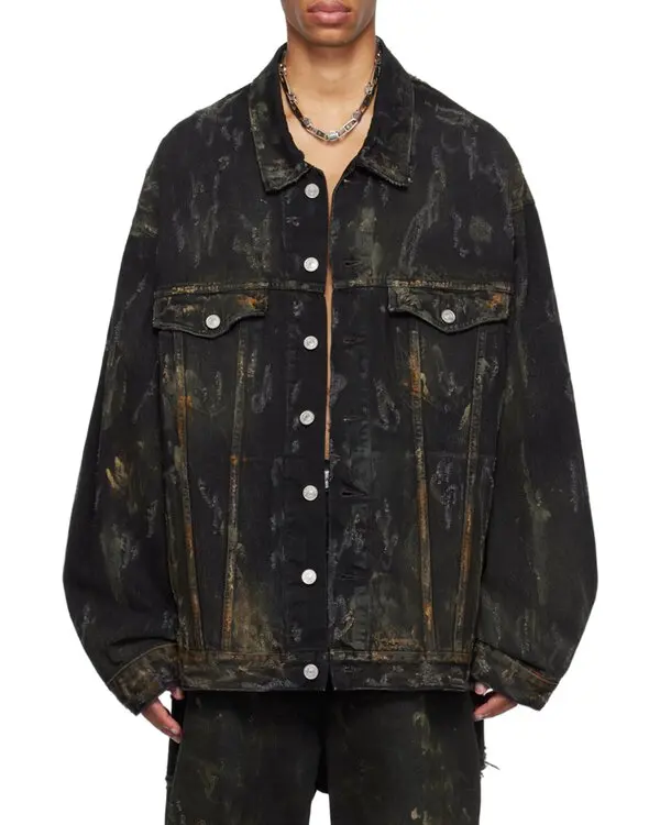 Balenciaga Oversized Distressed Denim Jacket