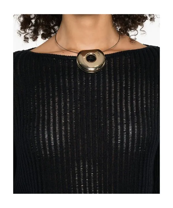 Theory Ribbed Boat-neck Sweater - Deep Navy