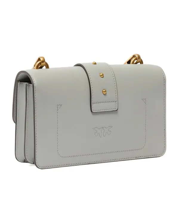 Pinko Love Birds Chain-linked Shoulder Bag - Gray