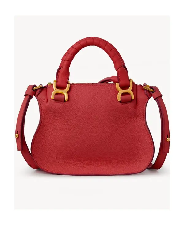 Chloé Marcie Debossed Logo Leather Shoulder Bag