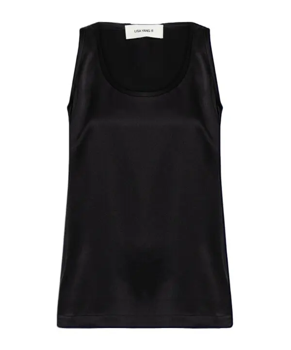 LISA YANG Silk Tank Top - Black