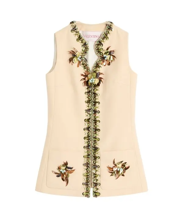 Valentino Garavani Embellished Sleeveless Gilet