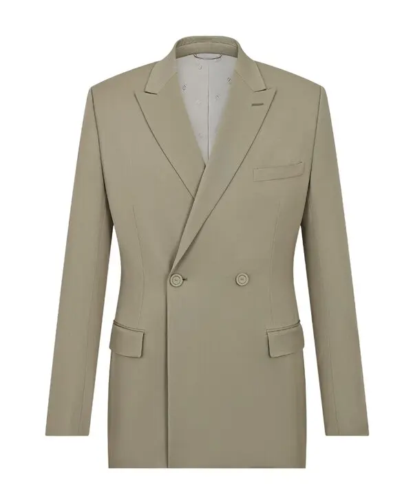 Dior Double-breasted Long-sleeved Blazer - Nude