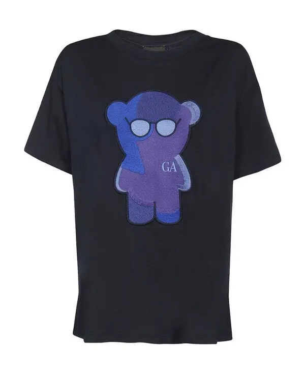 Emporio Armani Manga Bear Patch T-shirt - Black