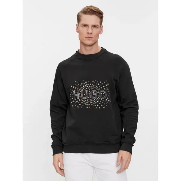 Hugo Boss Logo Studded Cotton Sweatshirt