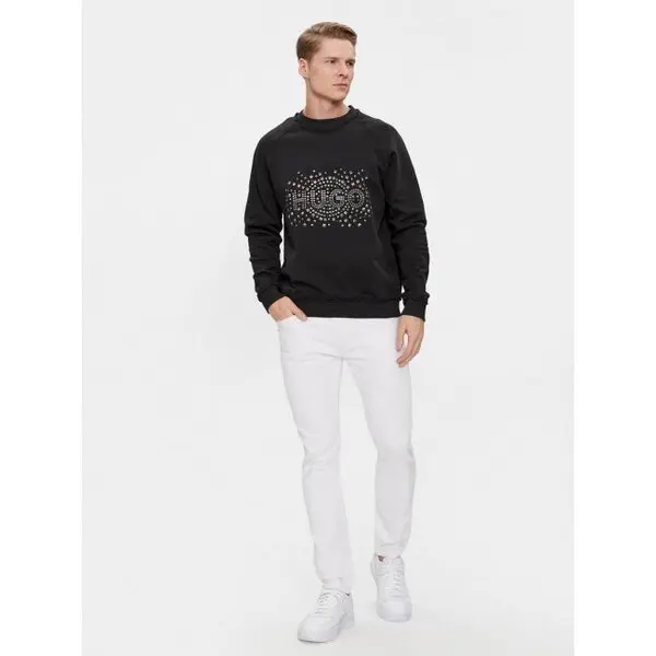Hugo Boss Logo Studded Cotton Sweatshirt