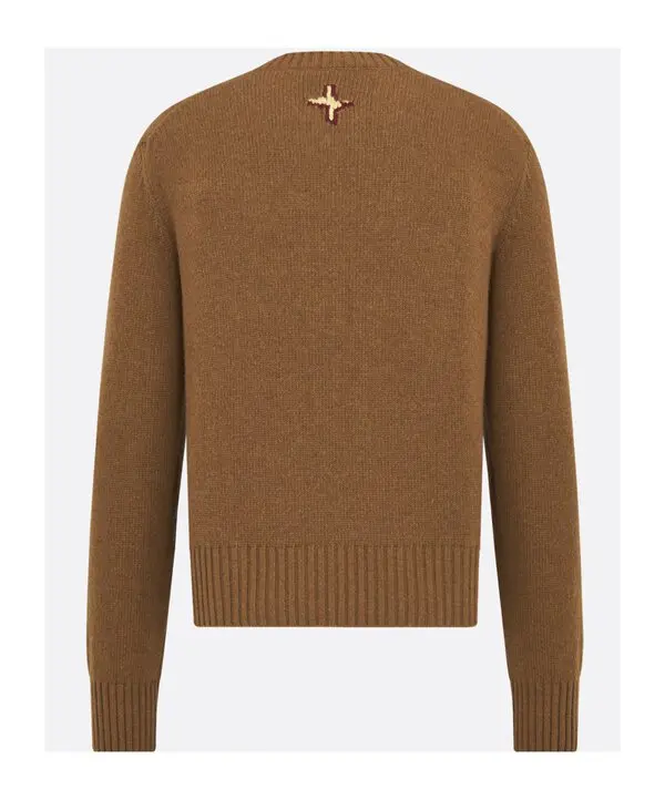 Dior X Lewis Hamilton Inlaid Weave Pattern Sweater - Brown