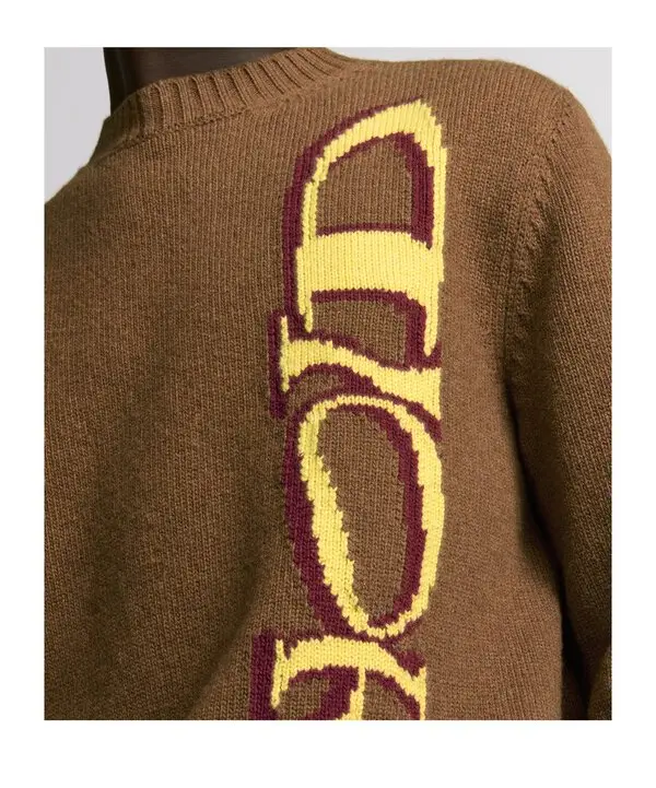 Dior X Lewis Hamilton Inlaid Weave Pattern Sweater - Brown