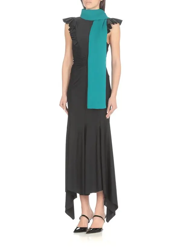 Alberta Ferretti Semi-sheer Scarf - Blue