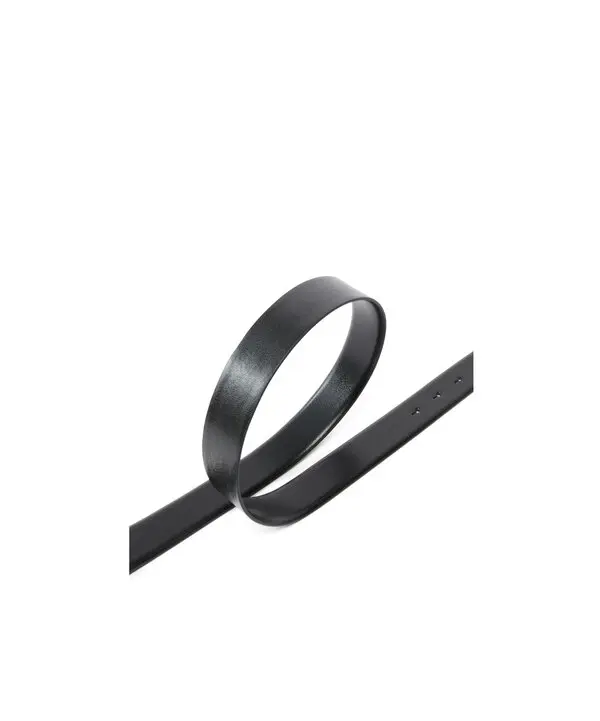 Pinko Logo Detailed Buckled Leather Belt - Black