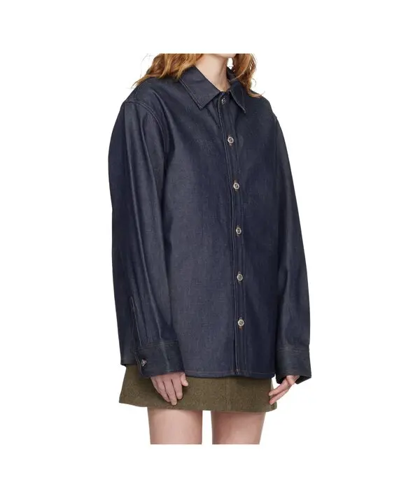 A.p.c. Long-sleeved Collared Denim Shirt