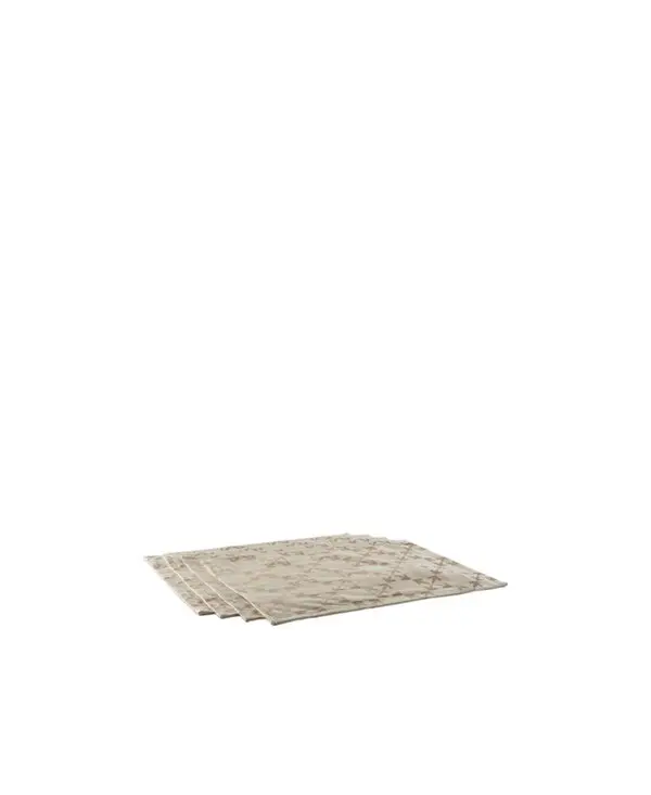 Off-White Set Of Four Arrows Pattern Place Mats
