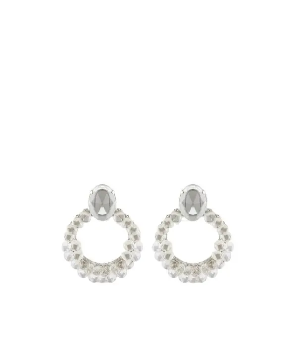 Givenchy Crystal Chandelier Clip Earrings - Silver