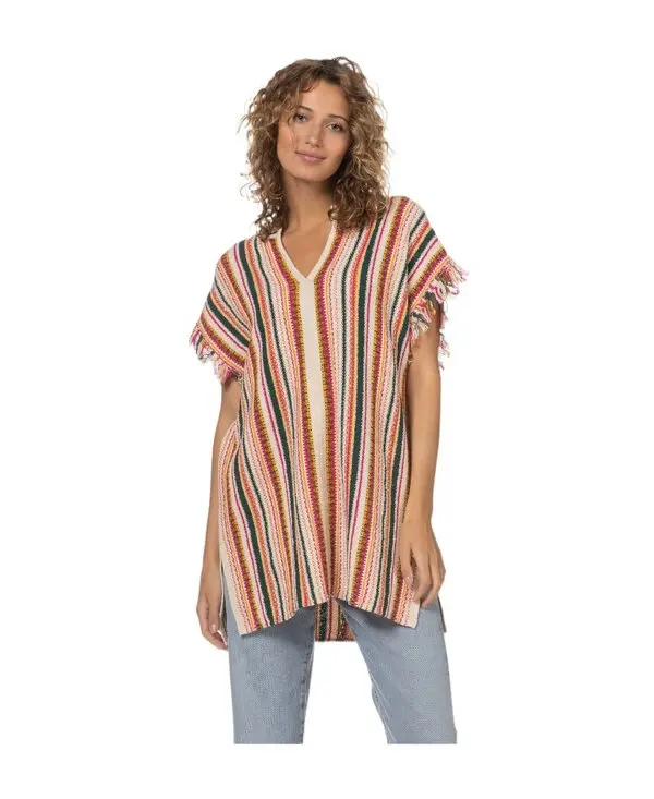 Vanessa Bruno Short-sleeved Striped Sweater With Tassels