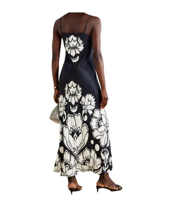 Farm Rio Floral Print Maxi Dress With Adjustable Straps