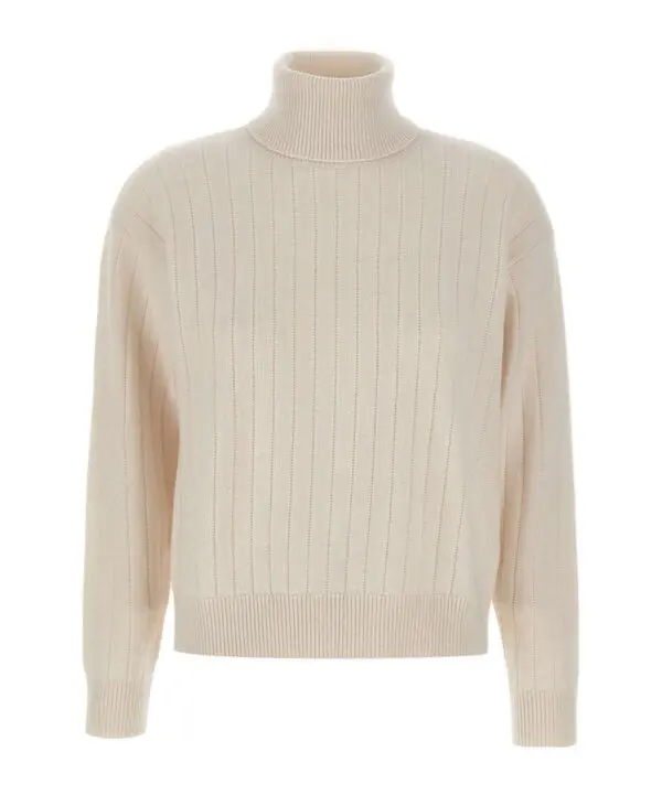 Eleventy Ribbed Knit Turtleneck Sweater With Long Sleeves