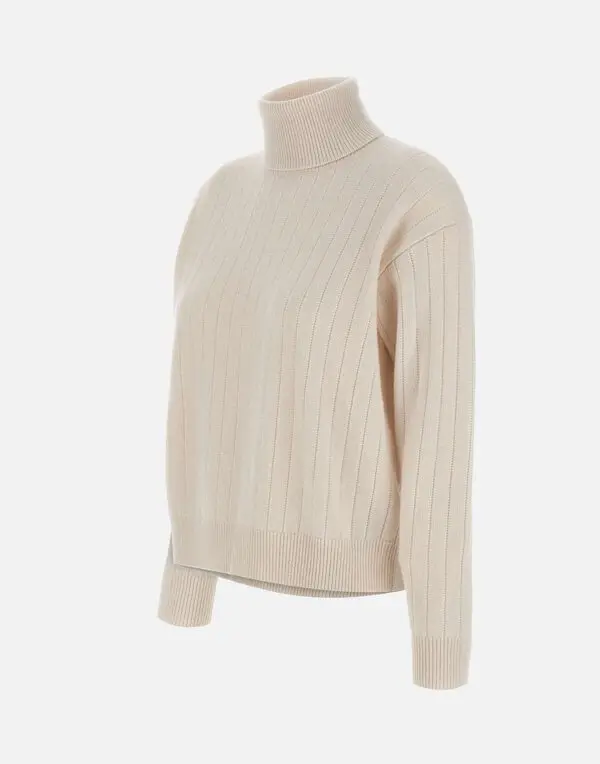 Eleventy Ribbed Knit Turtleneck Sweater With Long Sleeves