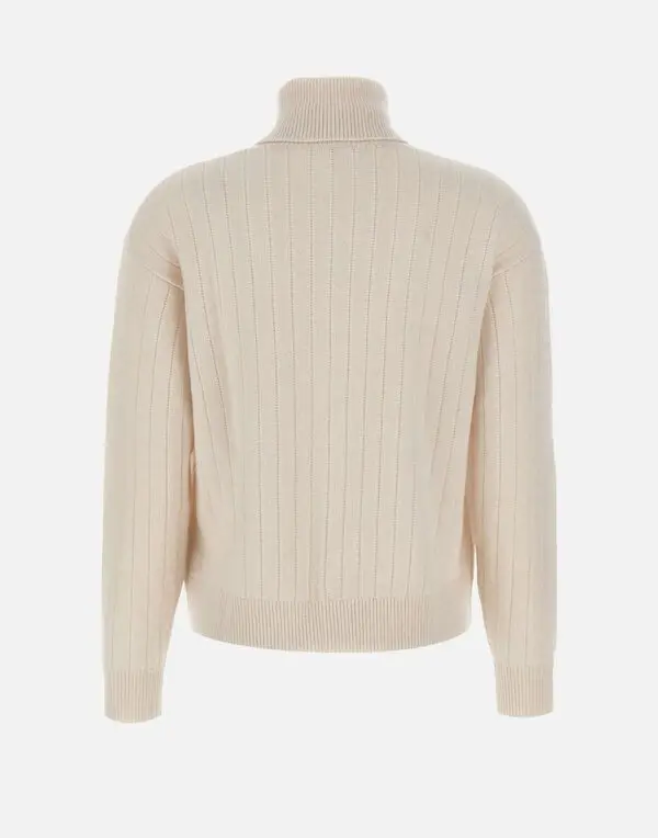 Eleventy Ribbed Knit Turtleneck Sweater With Long Sleeves