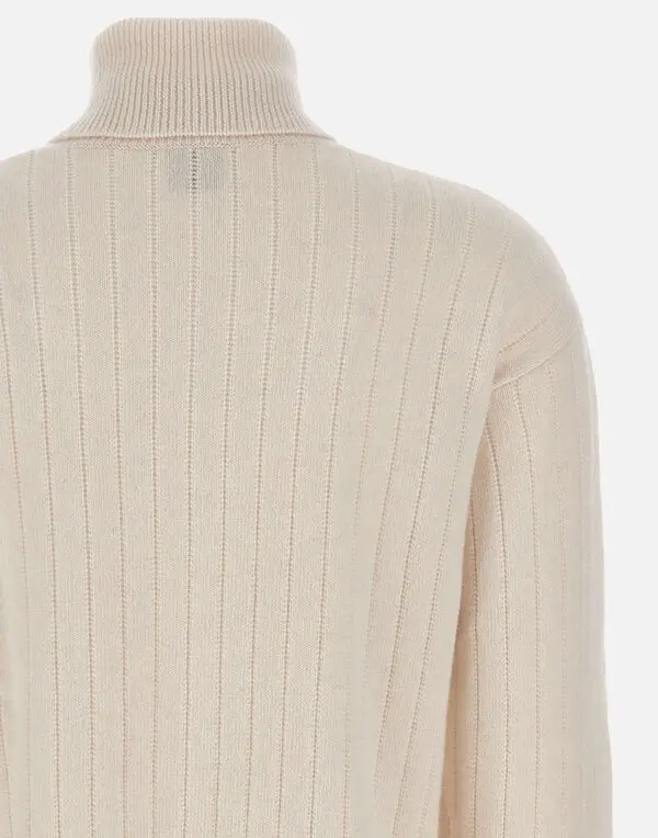 Eleventy Ribbed Knit Turtleneck Sweater With Long Sleeves