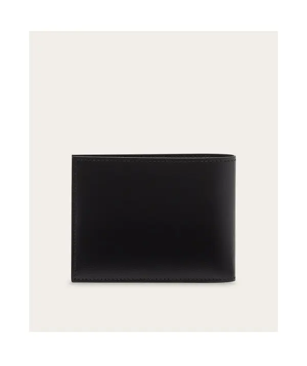 FERRAGAMO Logo Printed Bi-fold Wallet - Black