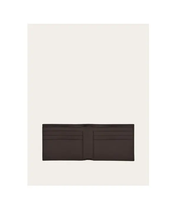 FERRAGAMO Logo Printed Bi-fold Wallet - Black