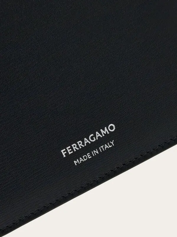 FERRAGAMO Logo Printed Bi-fold Wallet - Black