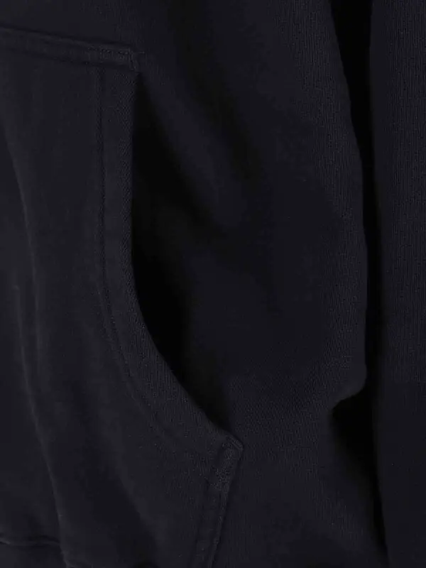 Off-White Logo Printed Drawstring Hoodie - Black