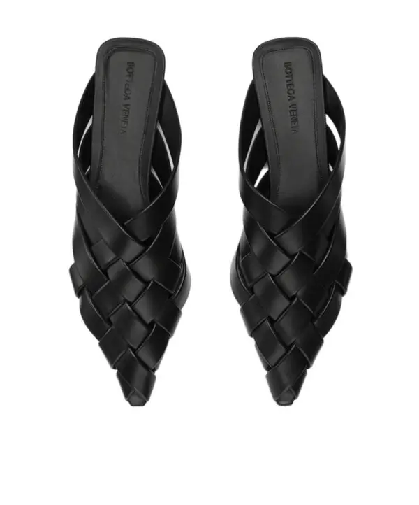 Bottega Veneta Intrecciato Leather Slip-on Sabot Slippers