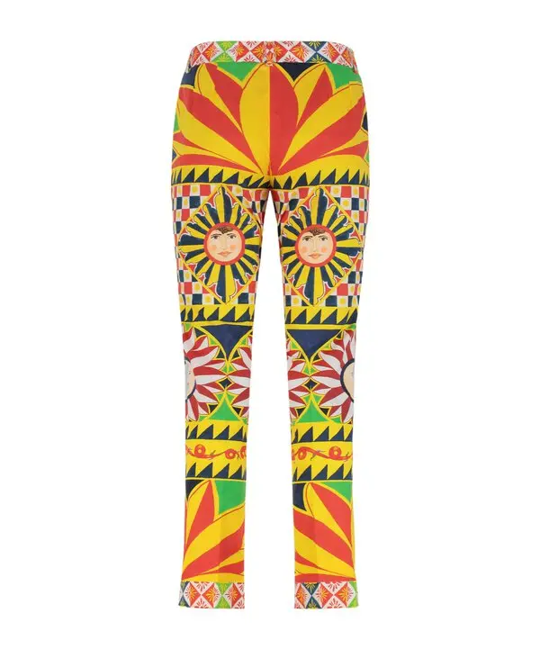Dolce & Gabbana All-over Print Cropped Trousers