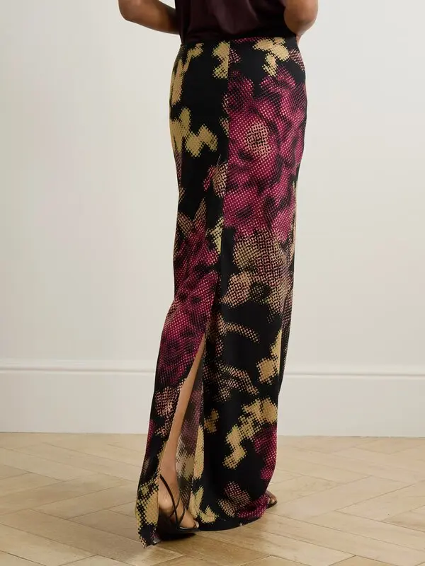 Dries Van Noten Floral-print Crepe Maxi Skirt
