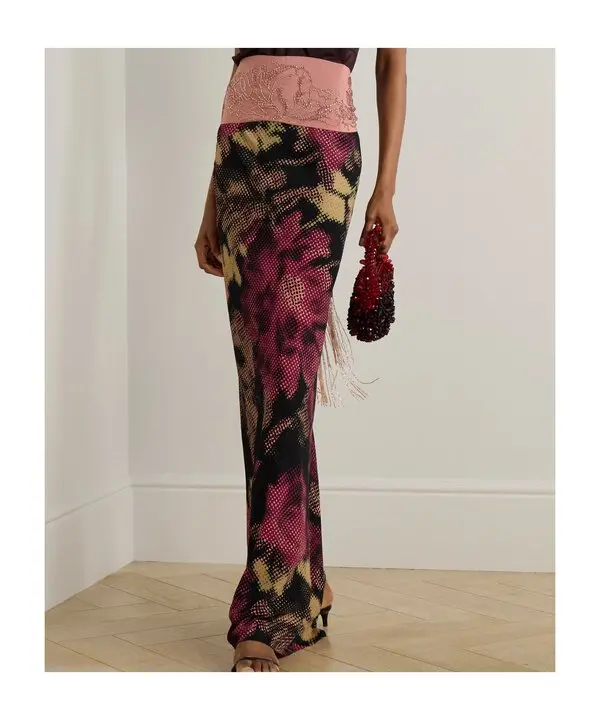 Dries Van Noten Floral-print Crepe Maxi Skirt
