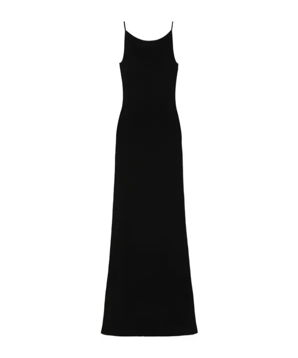 AYA MUSE Ribbed Boatneck Maxi Dress