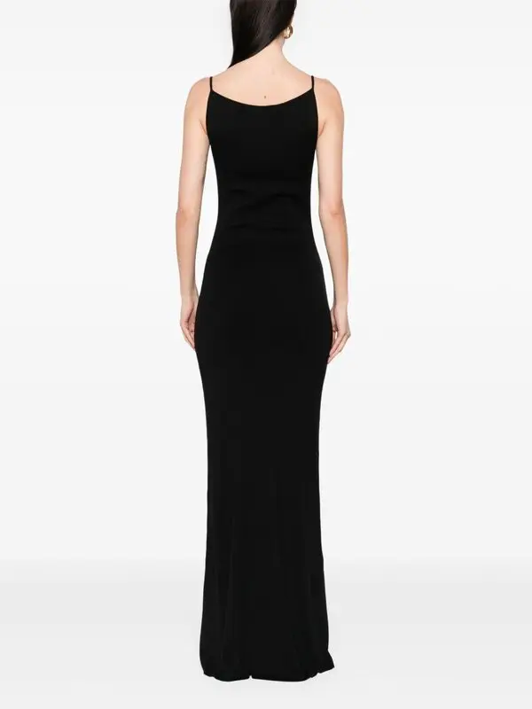 AYA MUSE Ribbed Boatneck Maxi Dress