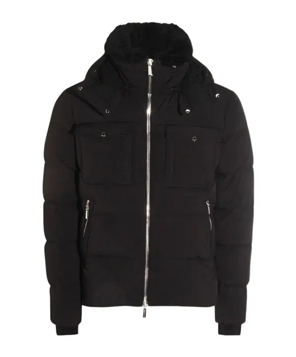 MOORER Hooded Jacket With Flap Pockets