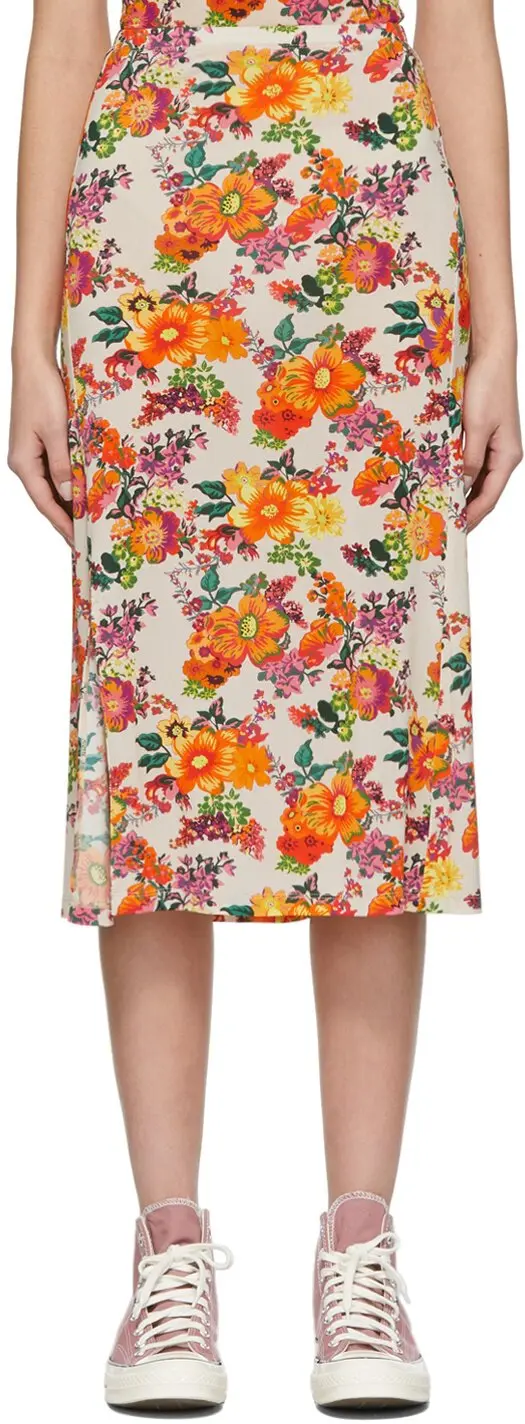 Rabanne Floral Print Skirt