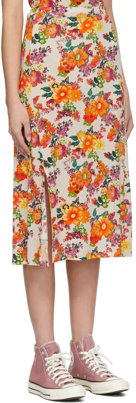 Rabanne Floral Print Skirt